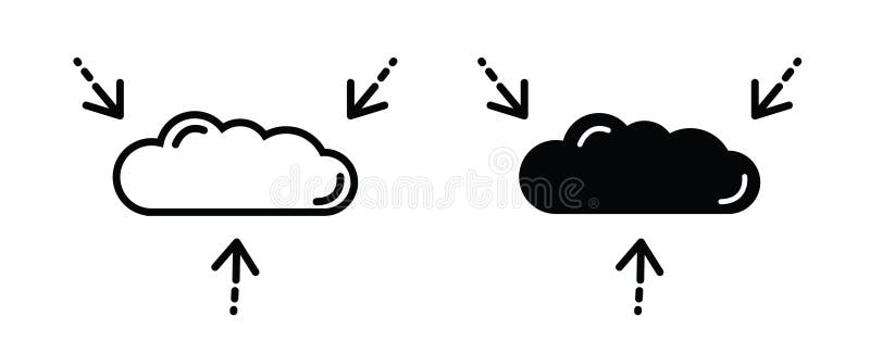 Data Aggregation Icon Set. Cloud Computing Wireless Internet Network ...