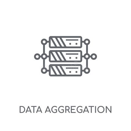 Data Aggregation Linear Icon. Modern Outline Data Aggregation Lo Stock ...