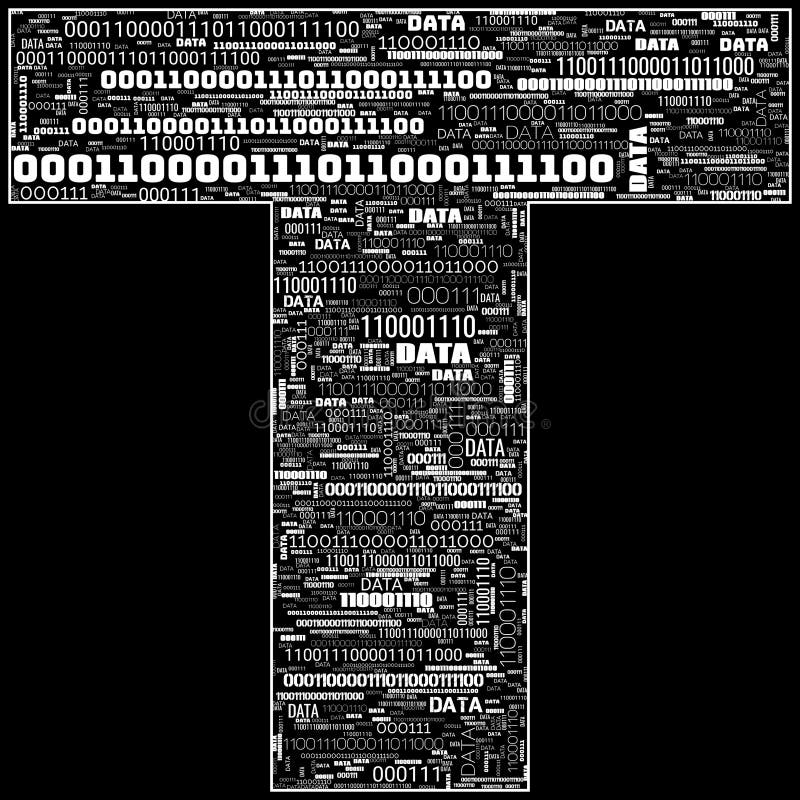 Data Alfabet Letters Pitch Black Background Stock Illustration ...