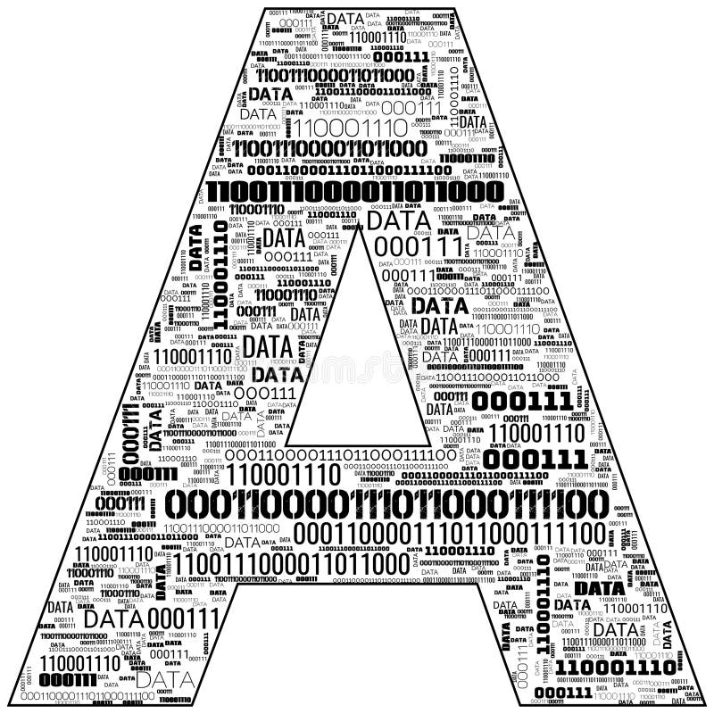 Data Alfabet Letters Pure White Background Stock Image - Image of data ...