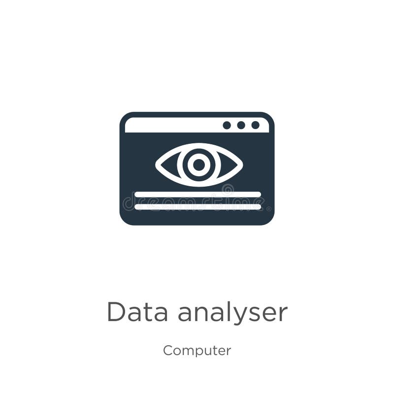 Data Analyser Icon Vector. Trendy Flat Data Analyser Icon from Computer ...