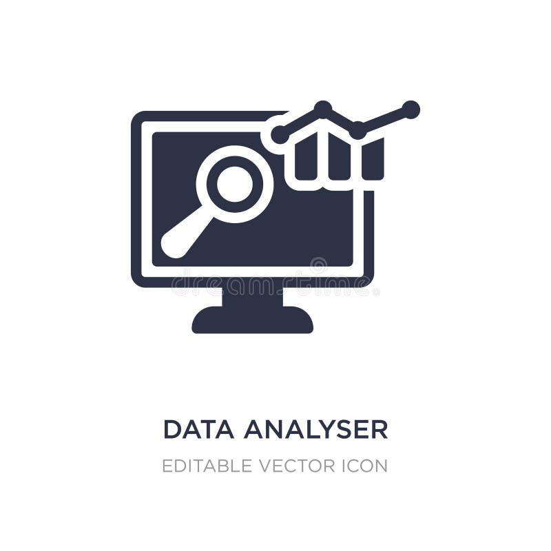 Data Analyser Icon in Trendy Design Style. Data Analyser Icon Isolated ...