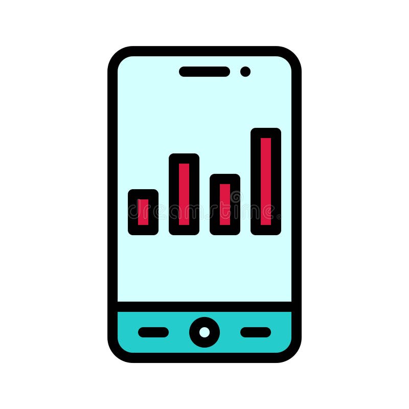 Data Analysis App Icon, Mobile Application Vector Illustration Stock ...