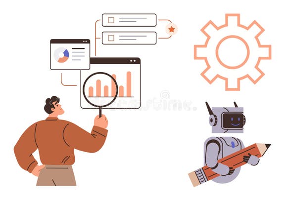 Data Analysis and Automation with Graphs, Robot Holding Pencil, and Interconnected Processes ...