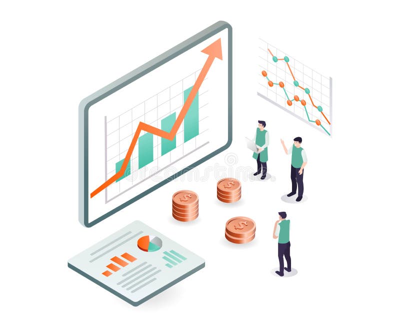 Data Analysis of Business Development and Earnings Stock Vector ...