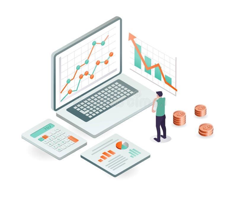 Data Analysis of Business Development and Earnings Stock Vector ...