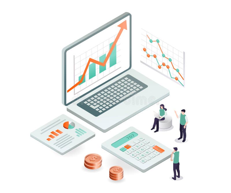Data Analysis of Business Development and Earnings Stock Vector ...