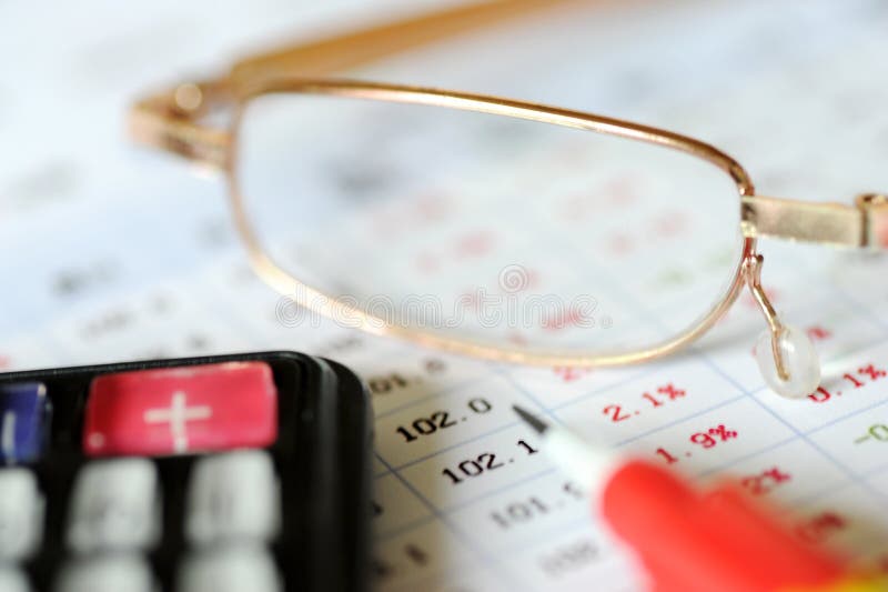 Data Analysis Charts, Glasses and PencilsData Analysis Charts, Glasses ...