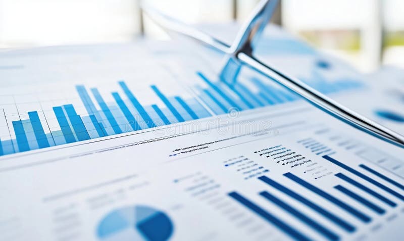 Data Analysis Charts and Graphs, Blue Color Scheme, Business Reports, Statistical Information ...
