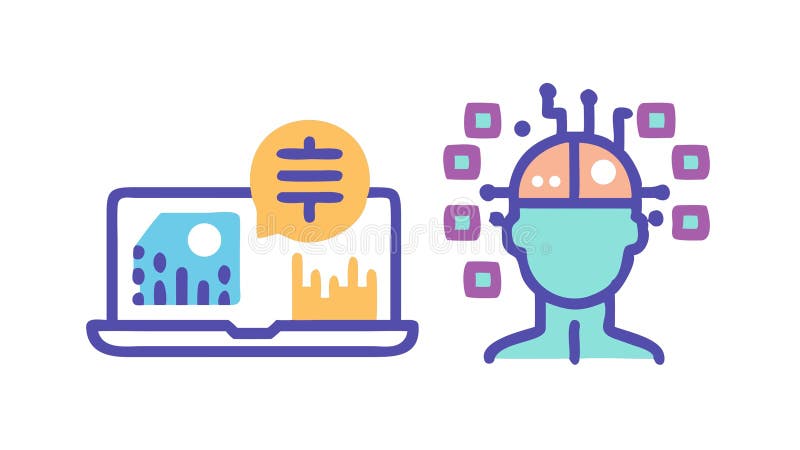 Data Analysis and Cognitive Thinking Process, Vector Design Generative ...