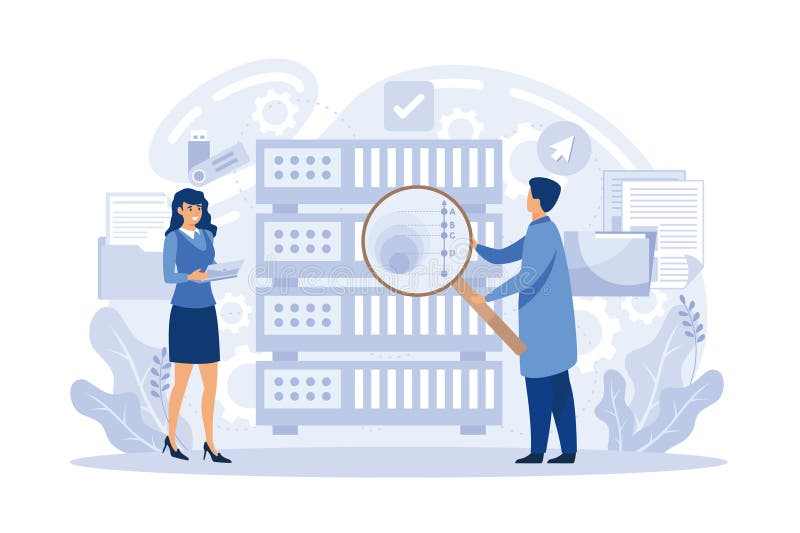 Data Analysis Concept with Characters. Can Use for Web Banner ...