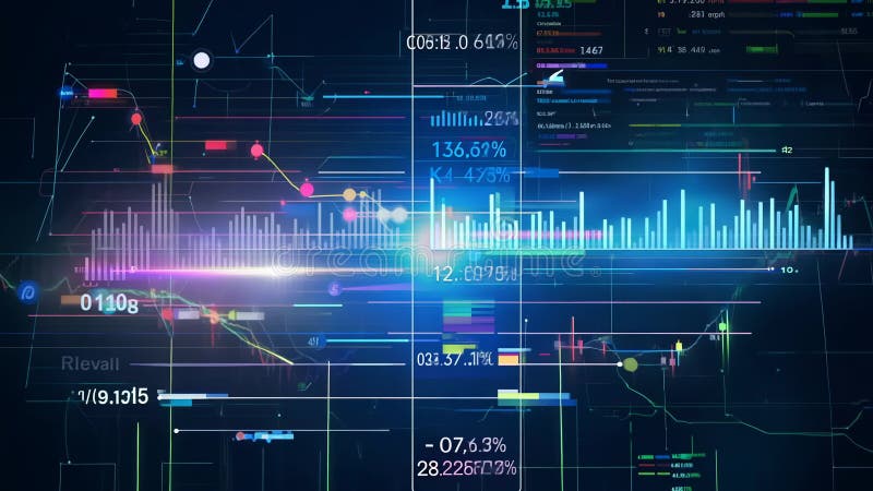 Data Analysis Concept with Infographic Charts and Graphs in Motion ...