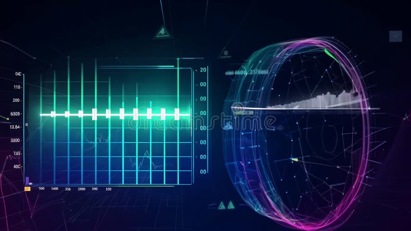 Data Analysis Concept with Infographic Charts and Graphs in Motion ...
