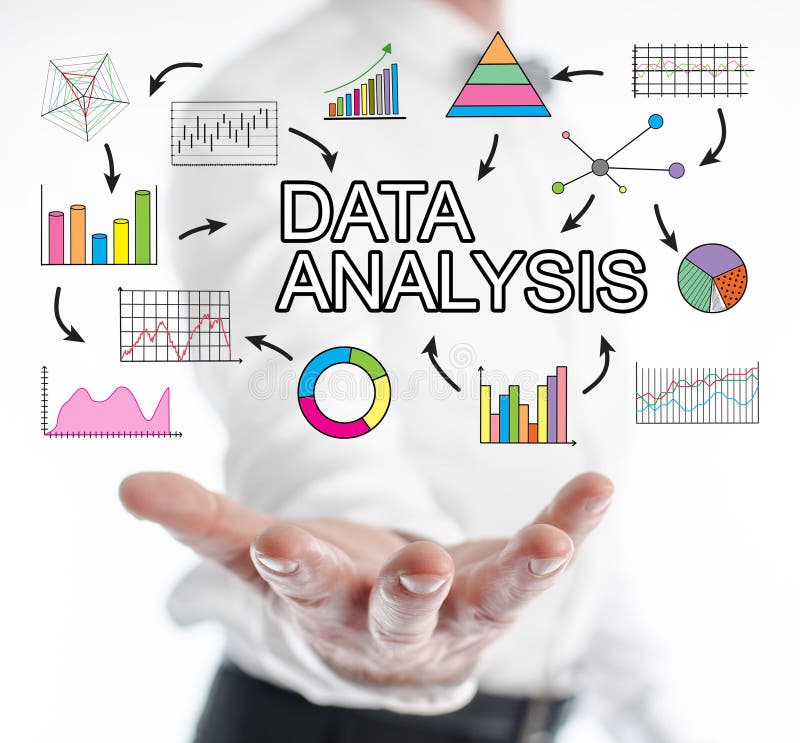 Data Analysis Concept Levitating Above a Hand Stock Photo - Image of ...