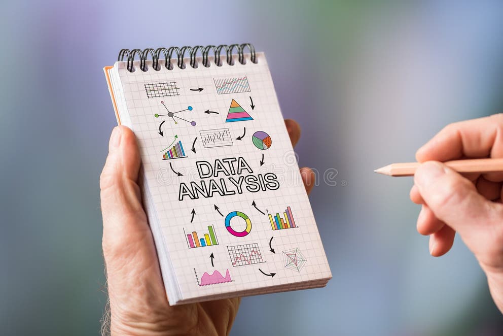Data Analysis Concept on a Notepad Stock Image - Image of hand, analytics: 274063857