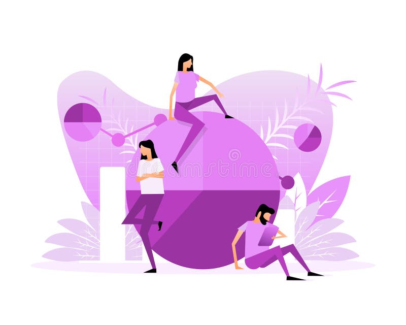 Data Analysis Concept People. 3d Vector Icon. Financial Audit Stock ...