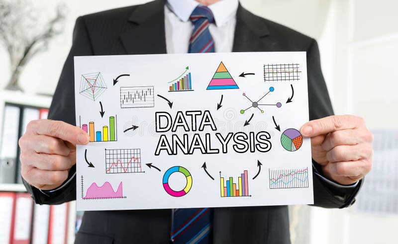 Data Analysis Concept Shown by a Businessman Stock Photo - Image of ...