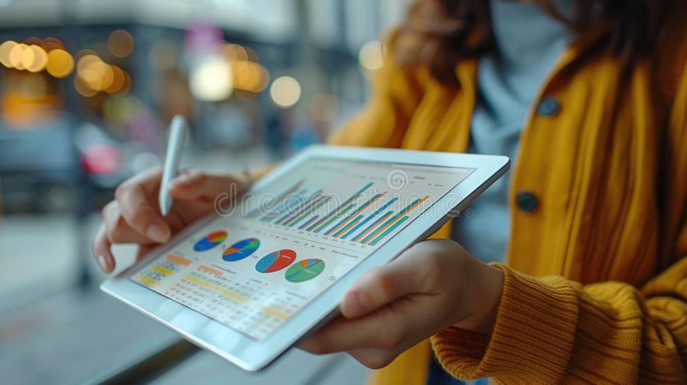 Data Analysis Concept on Tablet. Business Performance Analysis Stock ...