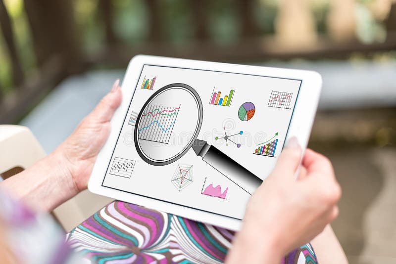 Data Analysis Concept on a Tablet Stock Photo - Image of data, market ...