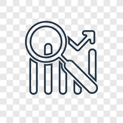 Data Analysis Concept Vector Linear Icon Isolated on Transparent Stock ...