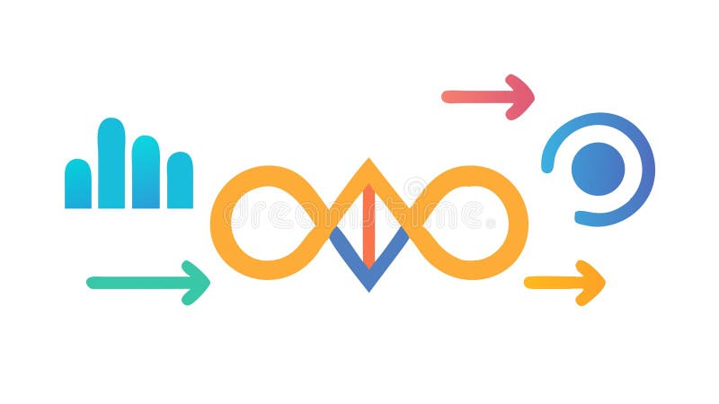 Data Analysis Cycles Process Flow Icon Vector, Vector Design Generative ...