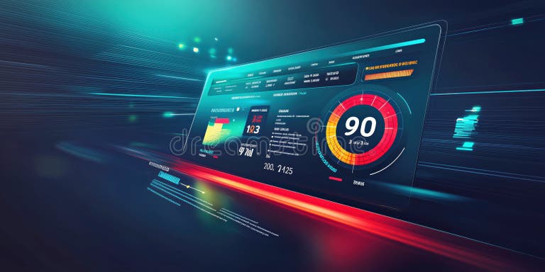 Data Analysis Dashboard Displays Real-time Metrics and Performance ...