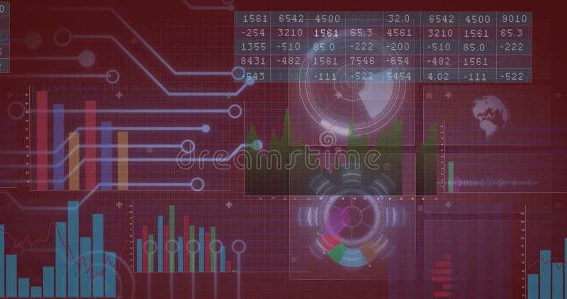 Graphs and Charts Animation Over Office Phone and World Map Stock Video - Video of information ...