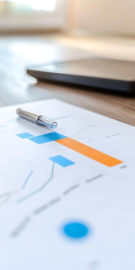 Data Analysis Document with Charts Stock Illustration - Illustration of ...