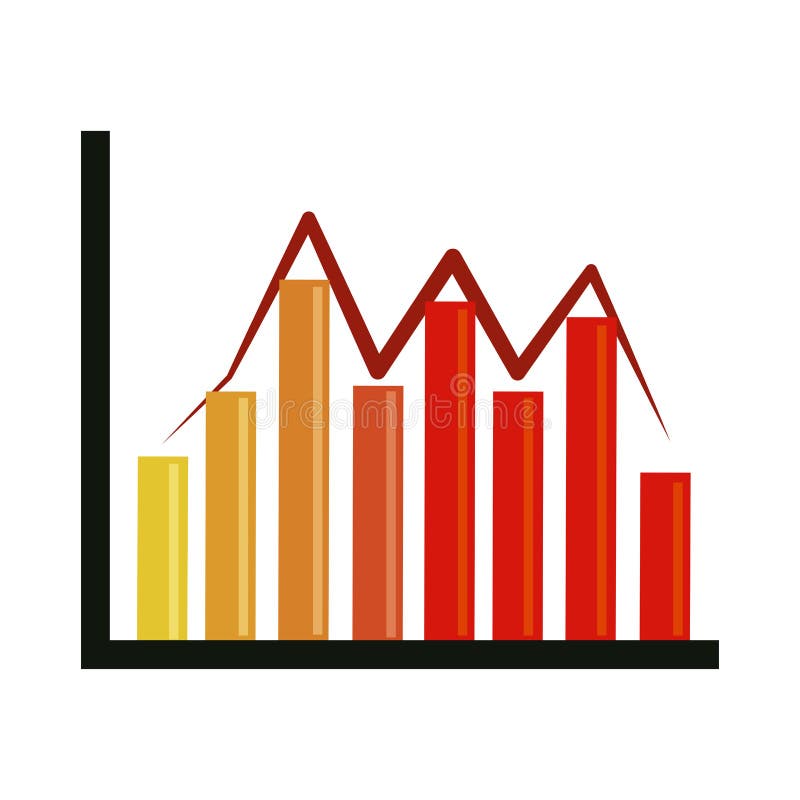 Data Analysis, Financial Business Graph Chart Fluctuation Flat Icon ...