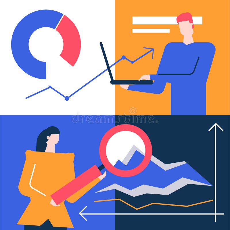 Data Analysis - Flat Design Style Colorful Illustration Stock Vector ... Data Analysis - Flat Design Style Colorful Illustration Stock Vector ...