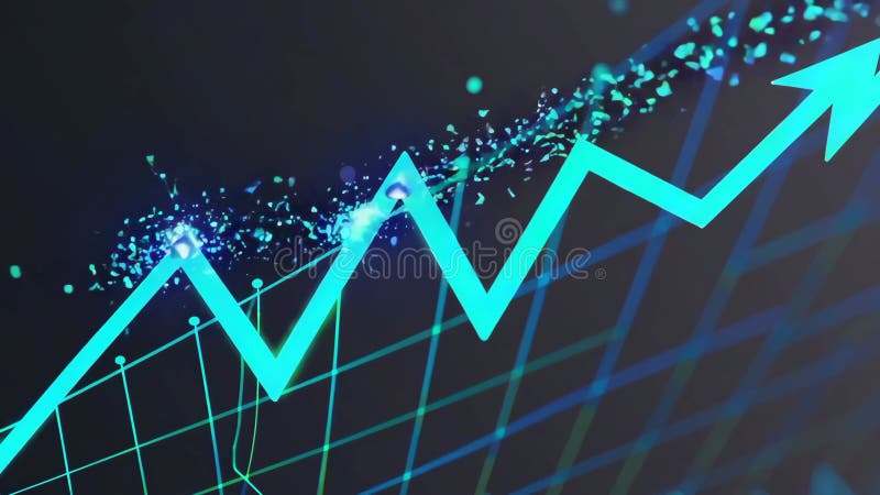 Data Analysis Footage with Rising Graphs and Digital Elements Stock ...