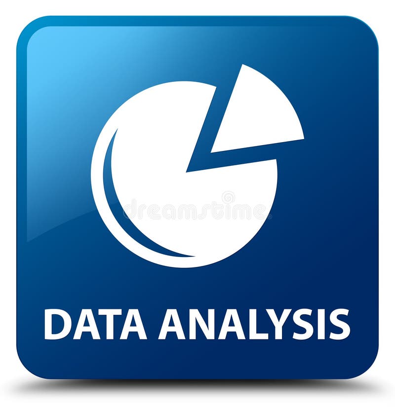 Data Analysis (graph Icon) Blue Square Button Stock Illustration ...