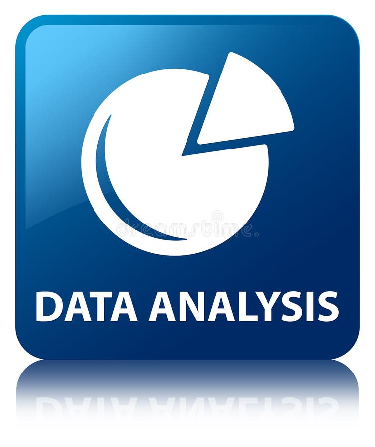 Data Analysis (graph Icon) Blue Square Button Stock Illustration ...