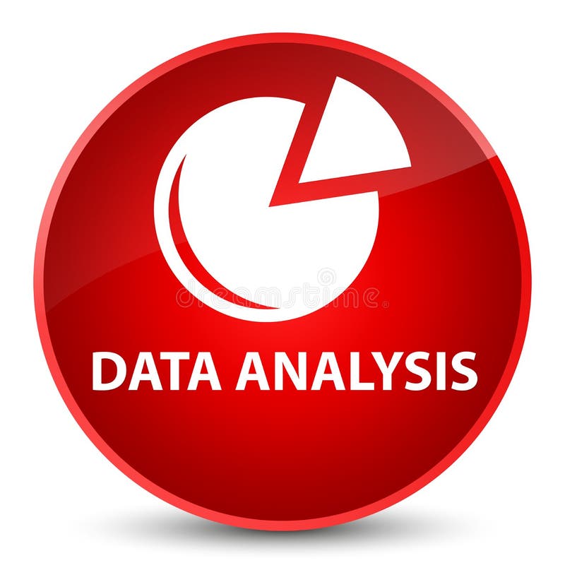 Data Analysis (graph Icon) Elegant Red Round Button Stock Illustration ...