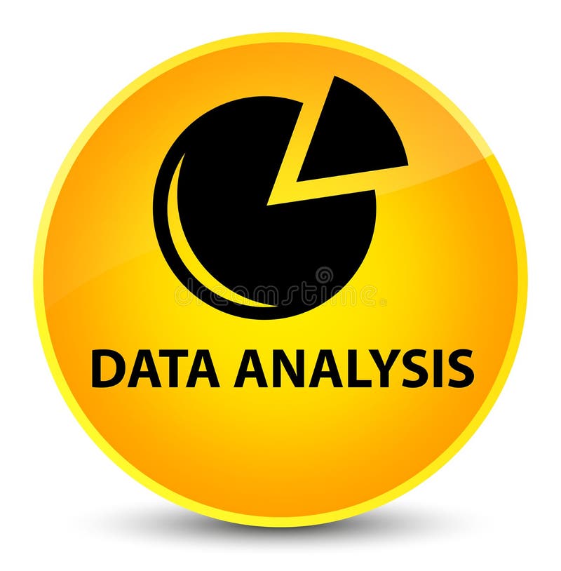 Data Analysis (graph Icon) Elegant Yellow Round Button Stock ...