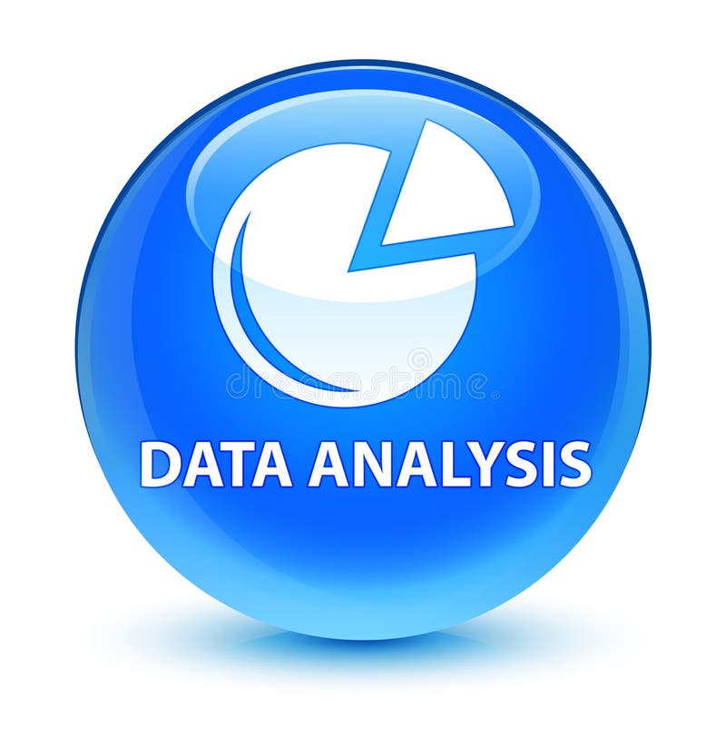 Data Analysis (graph Icon) Glassy Cyan Blue Round Button Stock ...