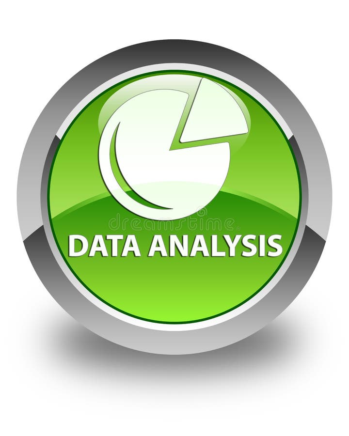 Analysis (graph Icon) Glossy Blue Round Button Stock Illustration ...