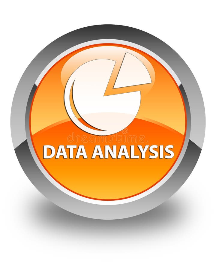 Data Analysis (graph Icon) Glossy Orange Round Button Stock ...