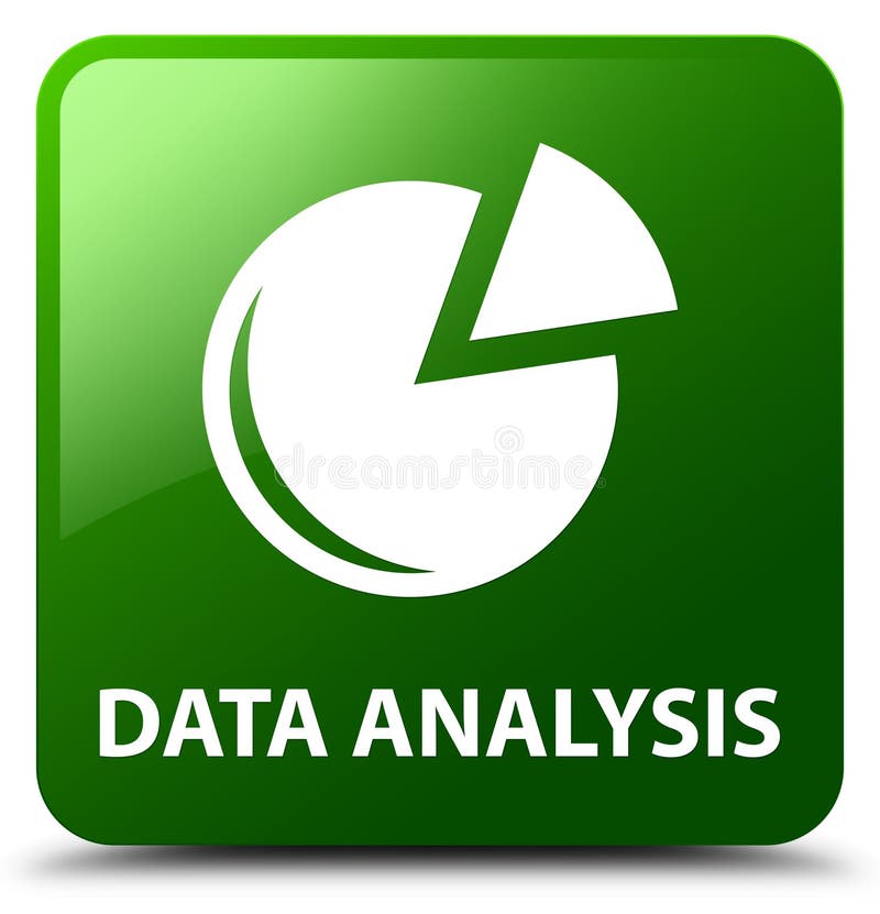 Data Analysis (graph Icon) Green Square Button Stock Illustration ...