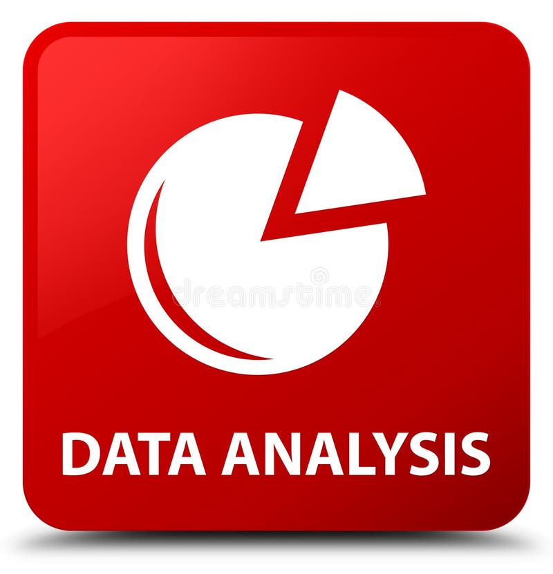 Data Analysis (graph Icon) Red Square Button Stock Illustration ...