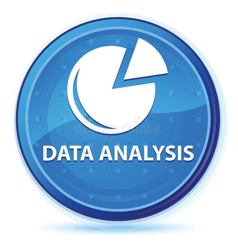 Analysis (graph Icon) Glossy Blue Round Button Stock Illustration ...