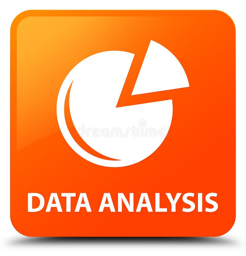 Data Analysis (graph Icon) Orange Square Button Stock Illustration ...