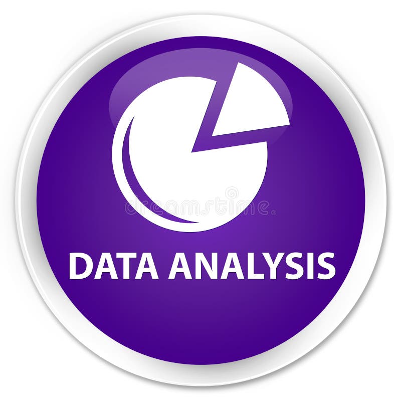 Data Analysis (graph Icon) Premium Purple Round Button Stock ...