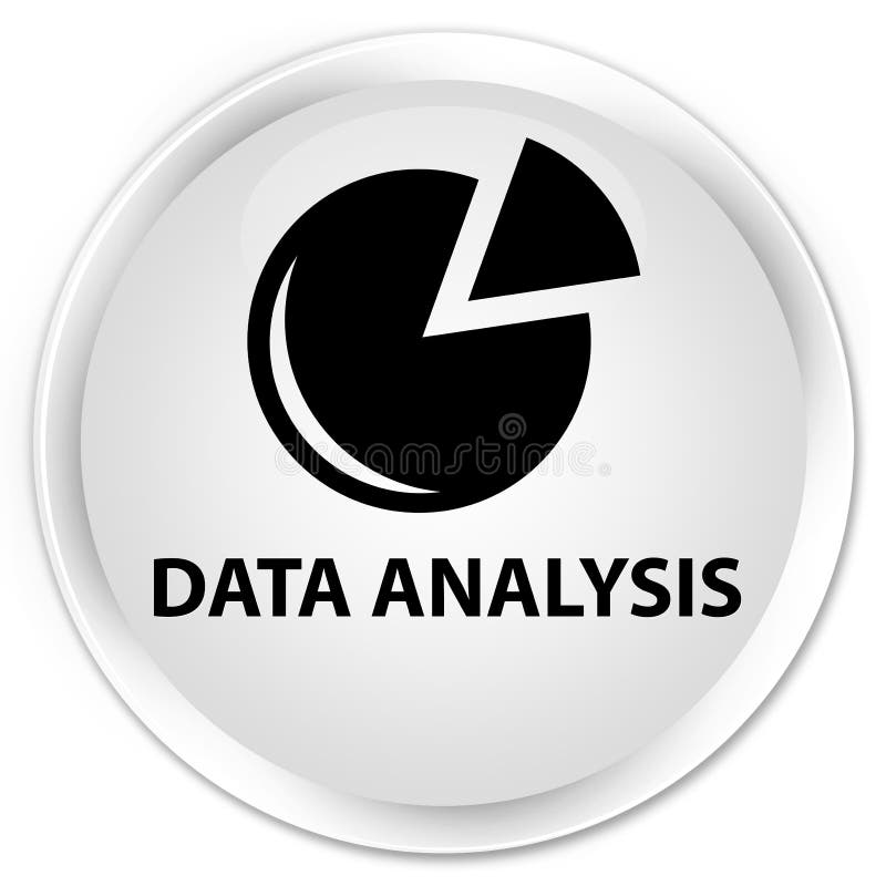 Data Analysis Graph Icon Premium White Round Button Stock Illustration ...