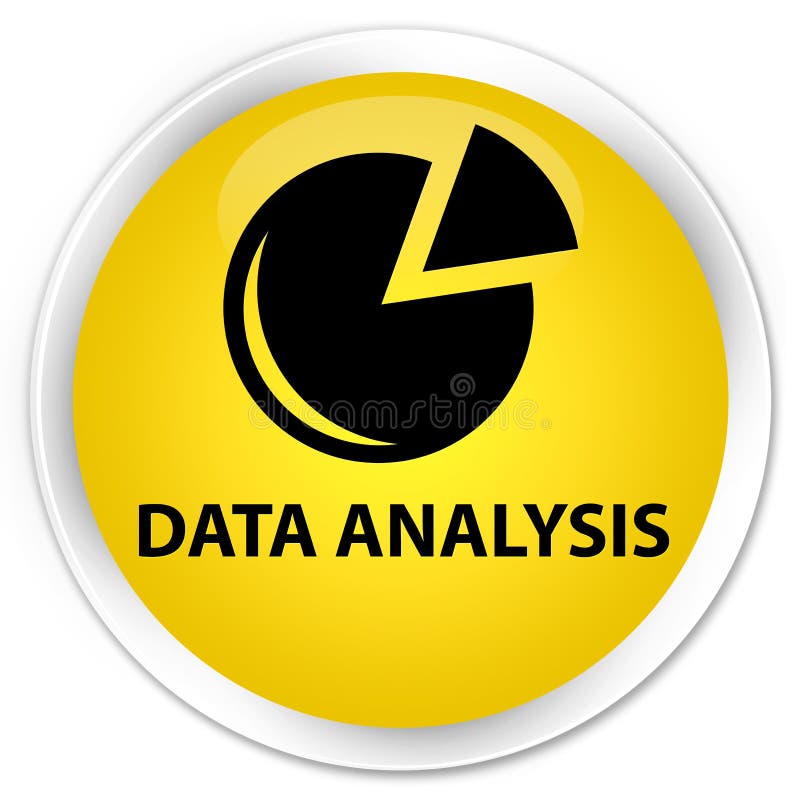 Data Analysis (graph Icon) Premium Yellow Round Button Stock ...