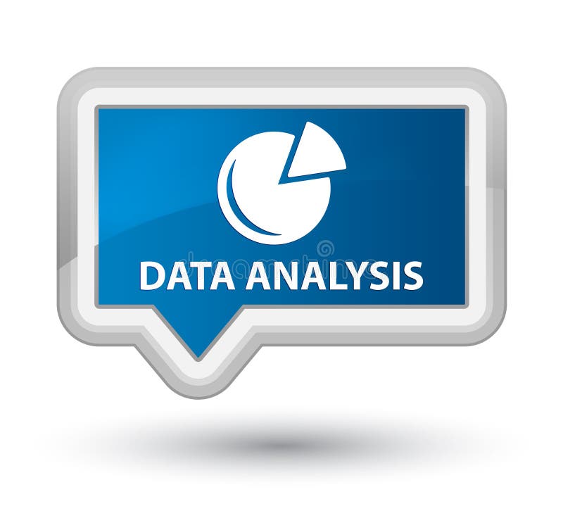 Data Analysis (graph Icon) Prime Blue Banner Button Stock Illustration ...