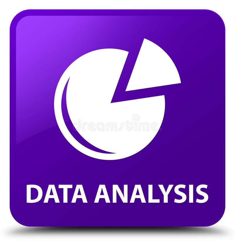 Data Analysis (graph Icon) Purple Square Button Stock Illustration ...