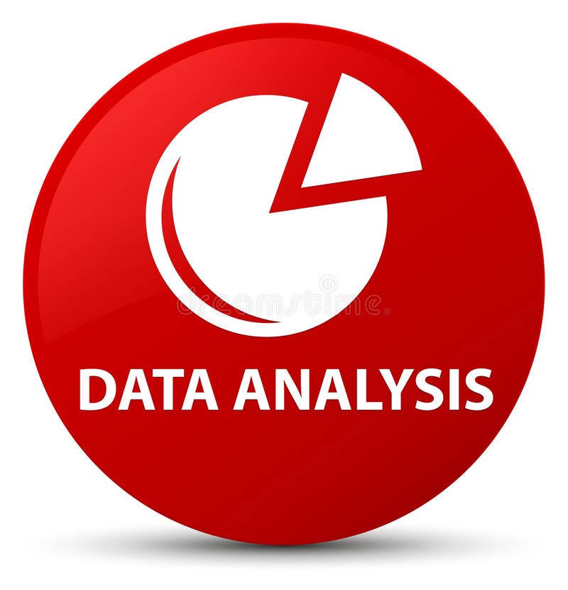 Data Analysis (graph Icon) Red Round Button Stock Illustration ...