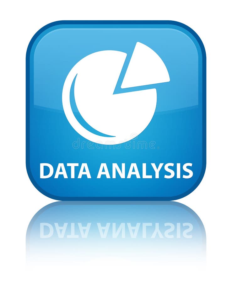 Data Analysis (graph Icon) Special Cyan Blue Square Button Stock ...