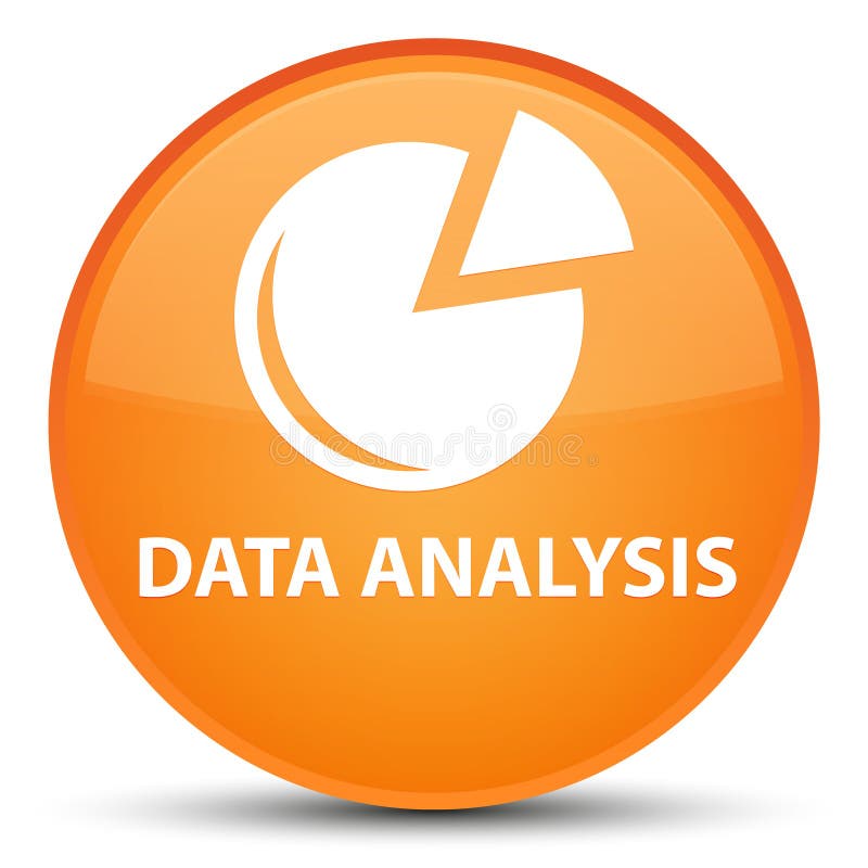 Data Analysis (graph Icon) Special Orange Round Button Stock ...